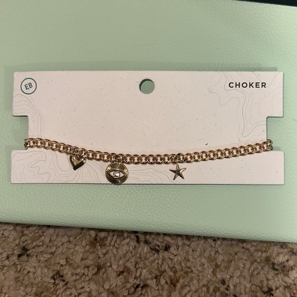 EARTHBOUND | Jewelry | Earthbound Evil Eye Gold Chocker | Poshmark